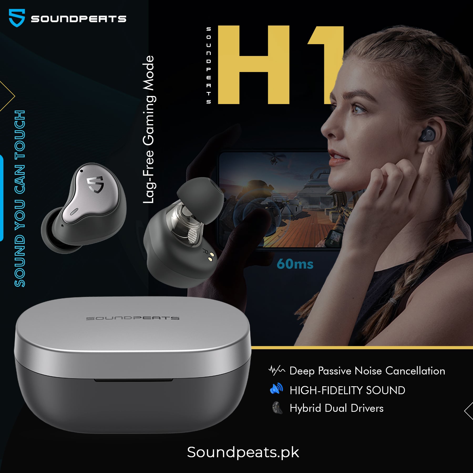 Soundpeats H Series Wireless Earbuds | Soundpeats.pk